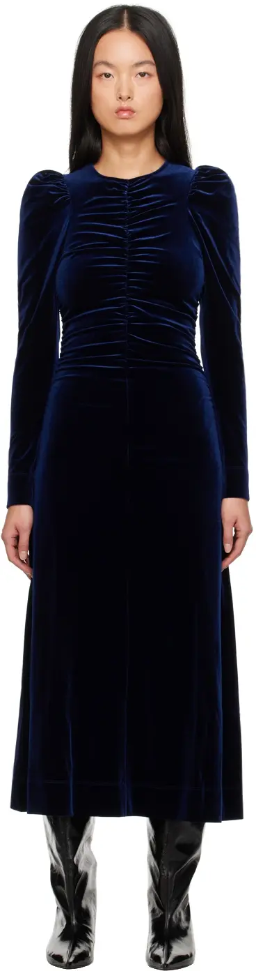 GANNI Gathered Maxi Dress