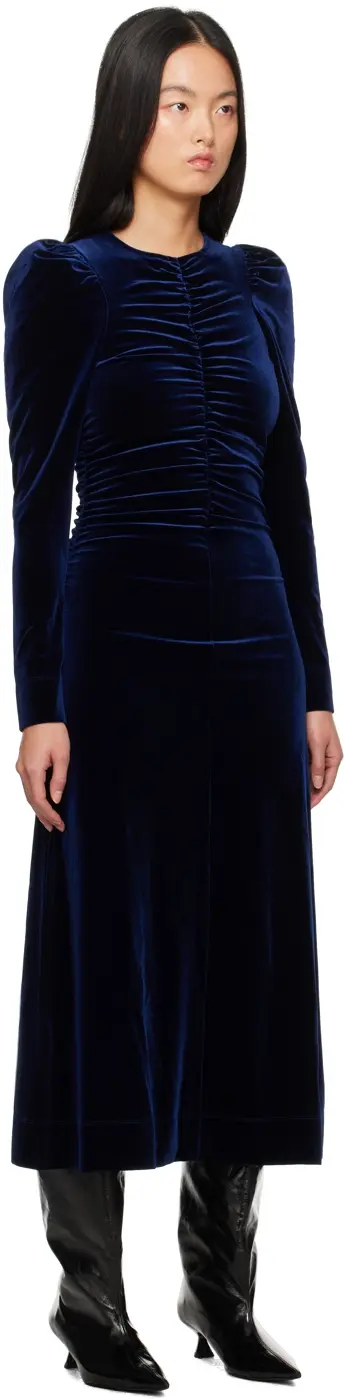 GANNI Gathered Maxi Dress