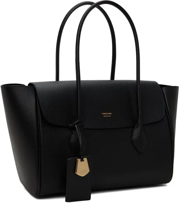 FERRAGAMO Large Grained Calfskin Tote