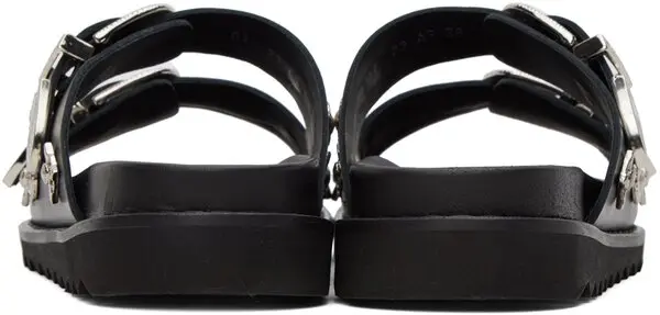 Toga Black Buckle Sandals