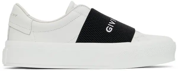 Givenchy White & Black City Court Slip-on Sneaker