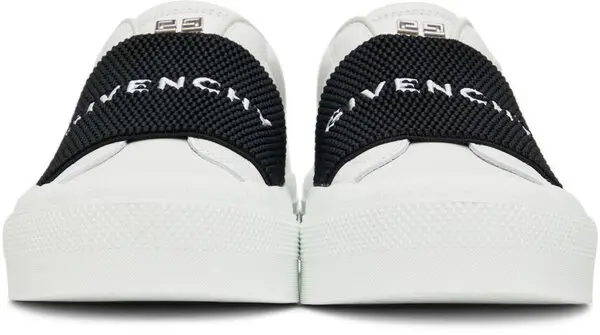 Givenchy White & Black City Court Slip-on Sneaker