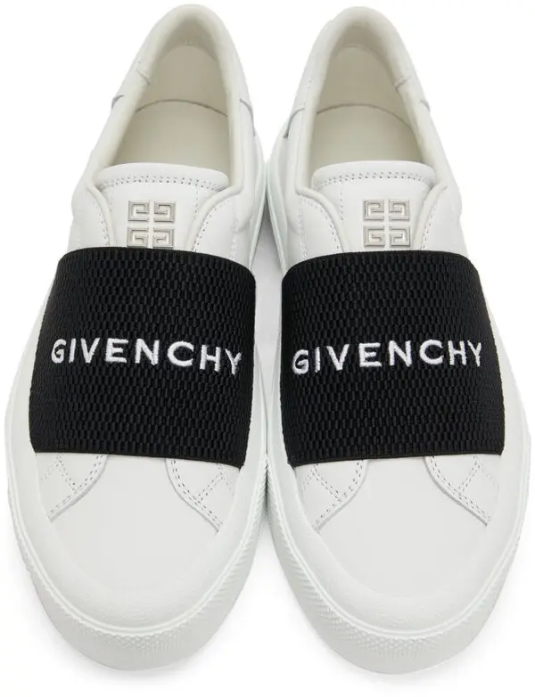Givenchy White & Black City Court Slip-on Sneaker