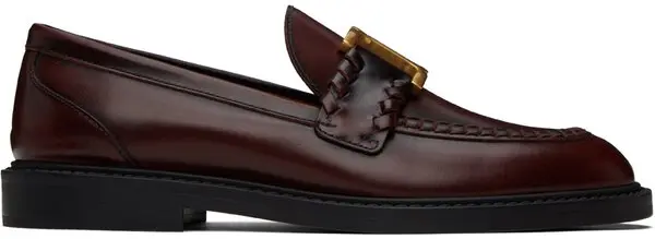 Chloé Burgundy Marcie Loafers