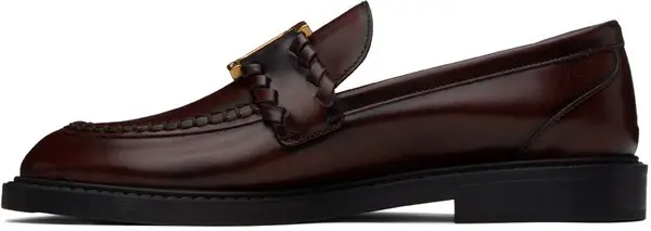 Chloé Burgundy Marcie Loafers