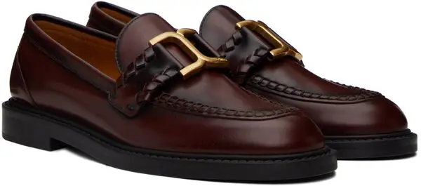 Chloé Burgundy Marcie Loafers