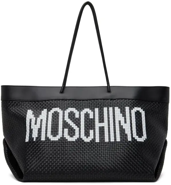 Moschino Calfskin Braided Tote