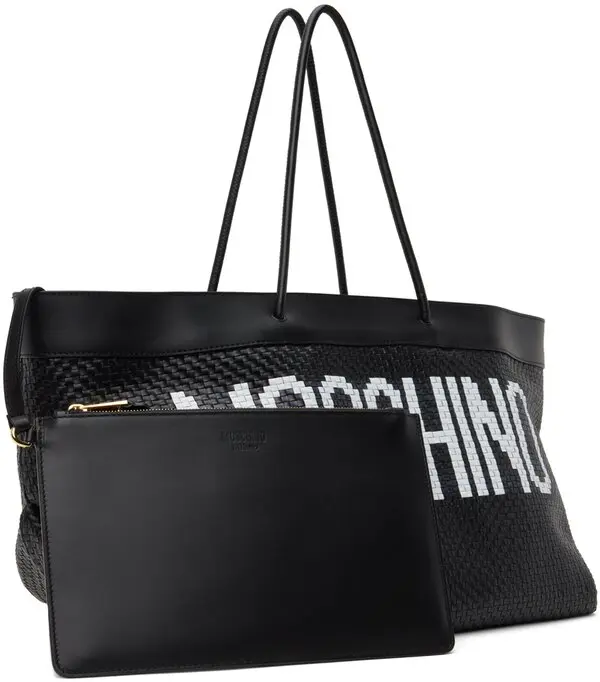 Moschino Calfskin Braided Tote