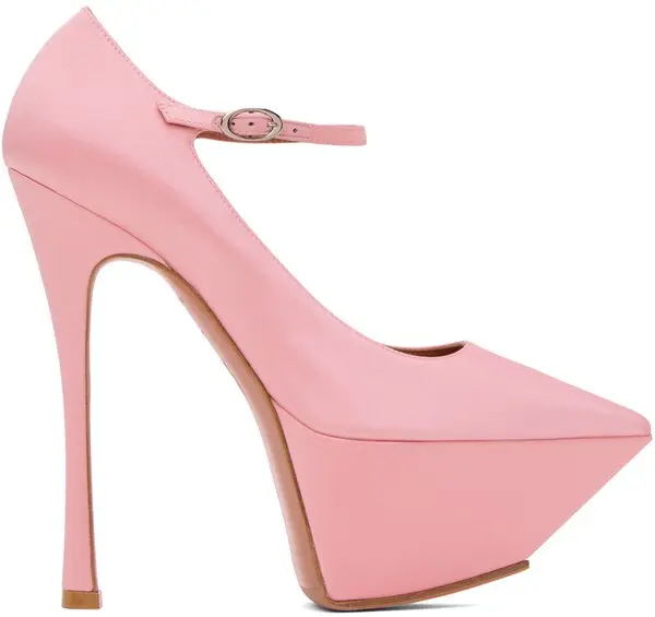 Amina Muaddi Pink Yigit Pumps