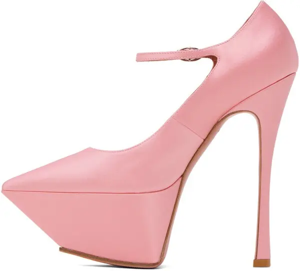 Amina Muaddi Pink Yigit Pumps