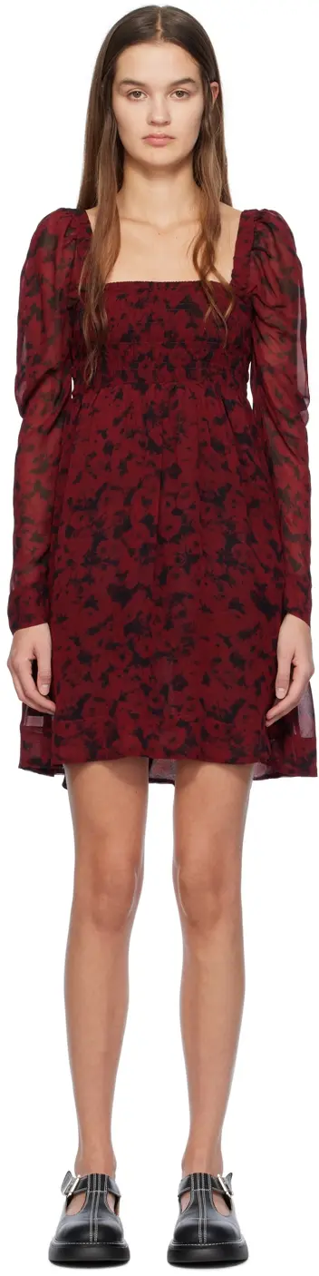 GANNI Printed Mini Dress