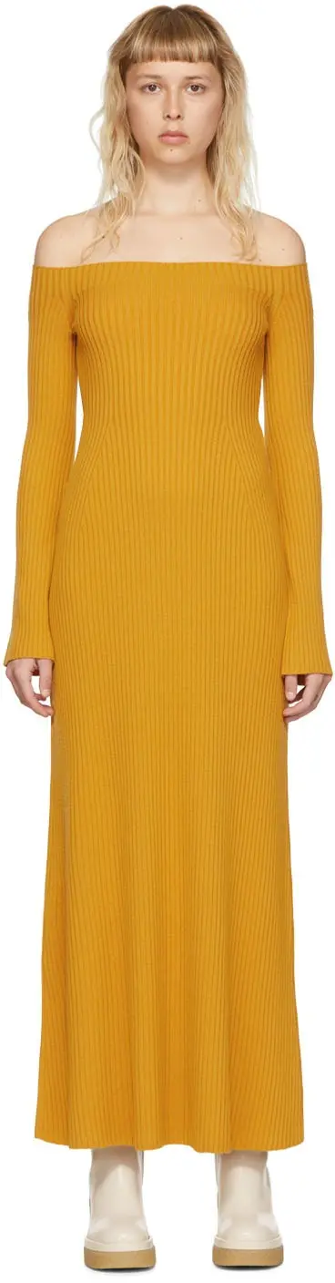 Chloé Yellow Wool Maxi Dress