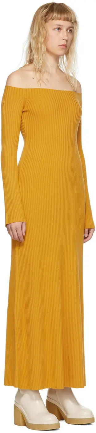 Chloé Yellow Wool Maxi Dress