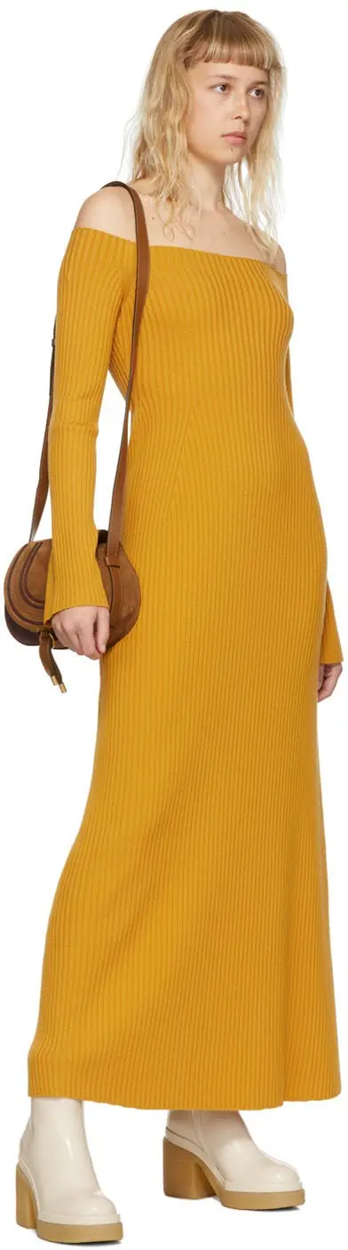 Chloé Yellow Wool Maxi Dress