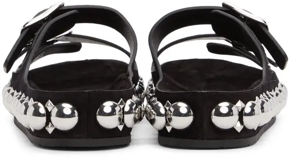 Alaïa Black Bombe Flat Sandals