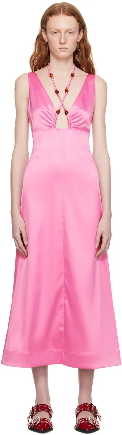 GANNI Halter Midi Dress