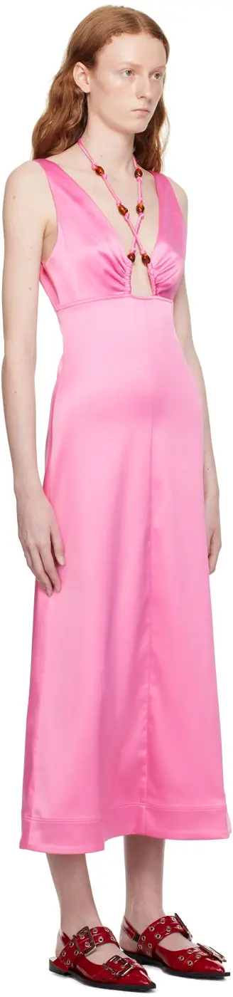 GANNI Halter Midi Dress