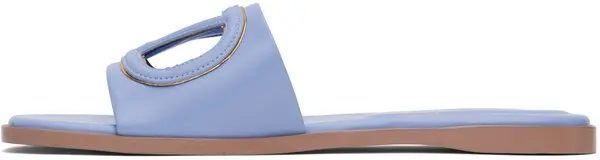 Valentino Garavani Blue Vlogo Cutout Slides