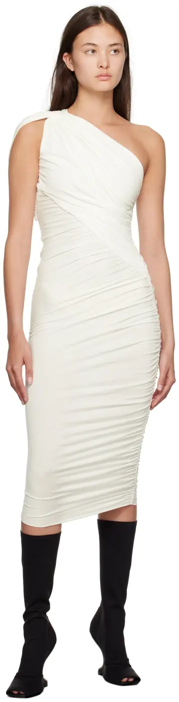 Rick Owens Off-white Amira Midi Dress