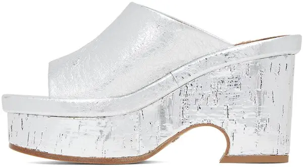 Chloé Silver Oli Platform Heeled Sandals