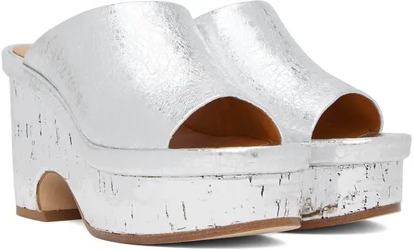 Chloé Silver Oli Platform Heeled Sandals
