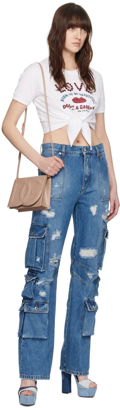 Dolce & Gabbana Patchwork Denim Platform Heeled Sandals