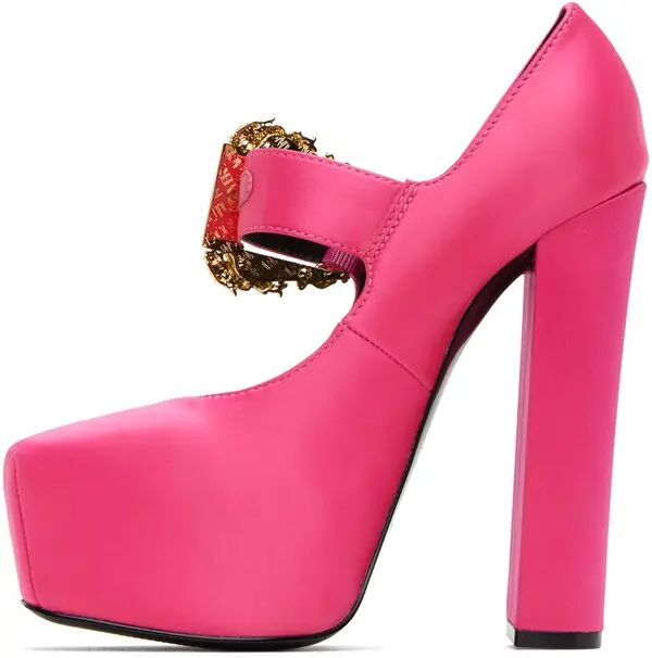 Versace Pink Hurley Platform Heels