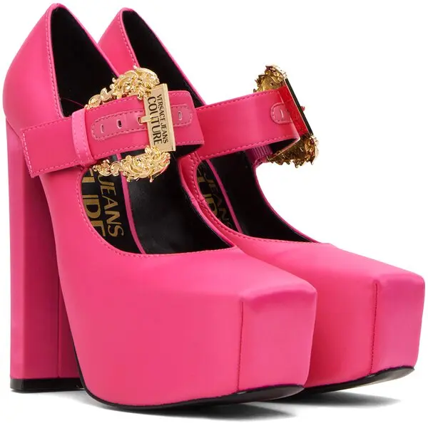 Versace Pink Hurley Platform Heels
