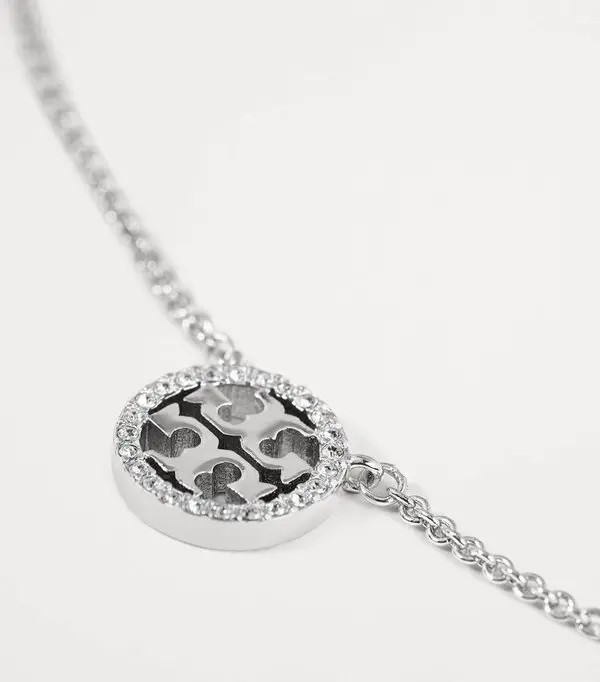 Tory Burch Miller Pavé Pendant Necklace - Silver