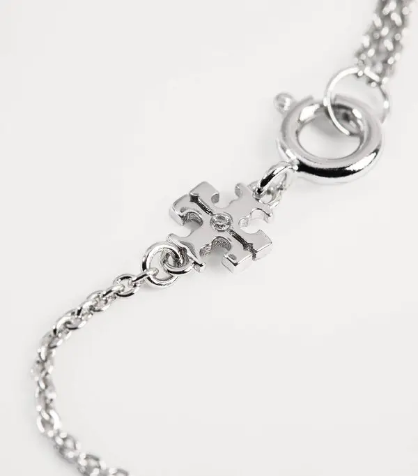Tory Burch Miller Pavé Pendant Necklace - Silver