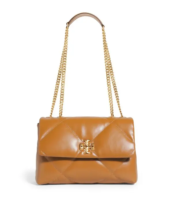 Tory Burch Leather Kira Shoulder Bag - Brown