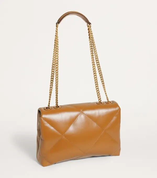 Tory Burch Leather Kira Shoulder Bag - Brown