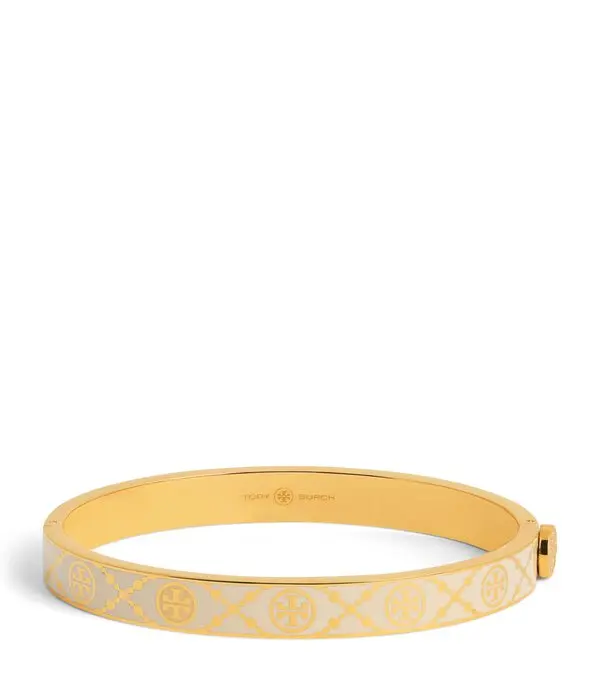 Tory Burch Double T Monogram Hinge Bangle