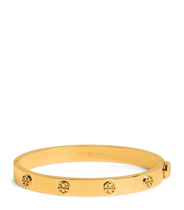 Tory Burch Miller Stud Hinge Bangle - Gold
