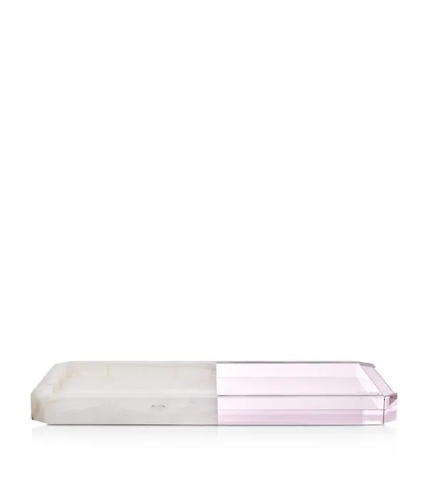 REFLECTIONS COPENHAGEN Small Crystal-onyx Mad Trinket Tray - Pink