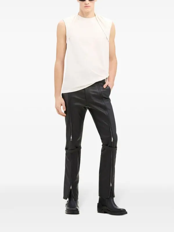 COURREGES Draped Cotton Tank Top - White