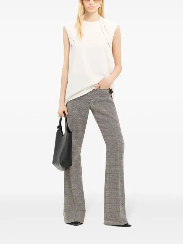 COURREGES Draped Cotton Tank Top - White