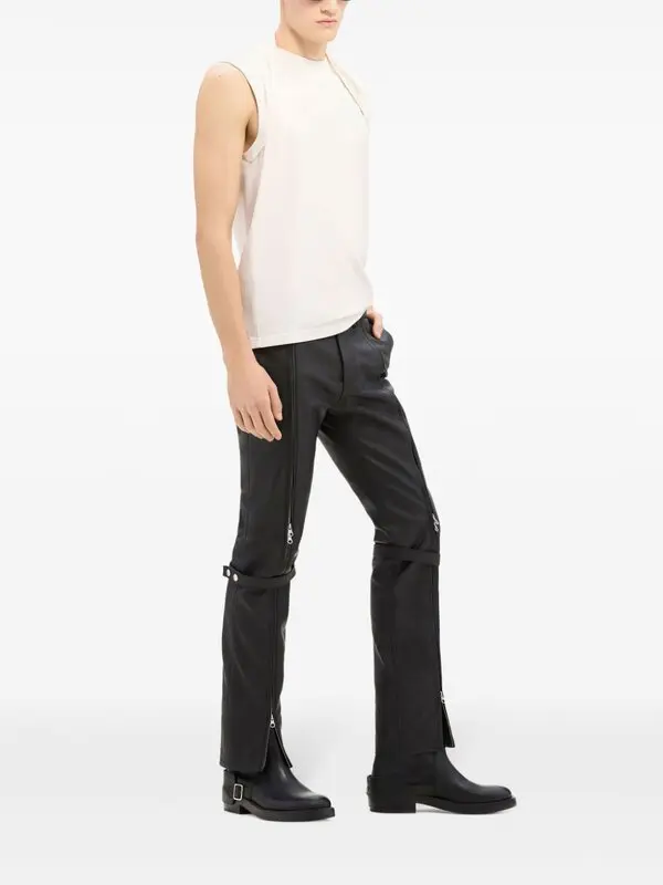 COURREGES Draped Cotton Tank Top - White