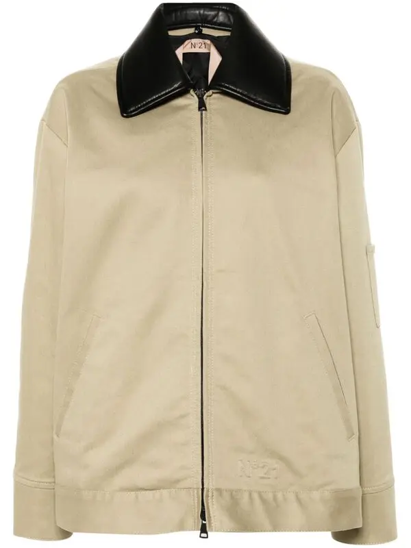 N°21 Embossed-logo Cotton Jacket