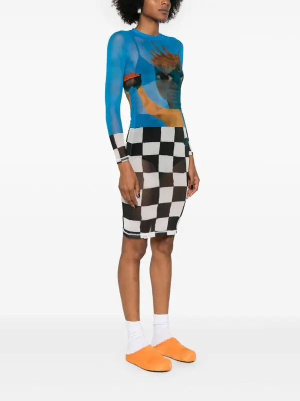 CHARLES JEFFREY Mesh Midi Dress