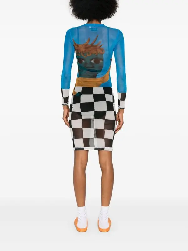 CHARLES JEFFREY Mesh Midi Dress