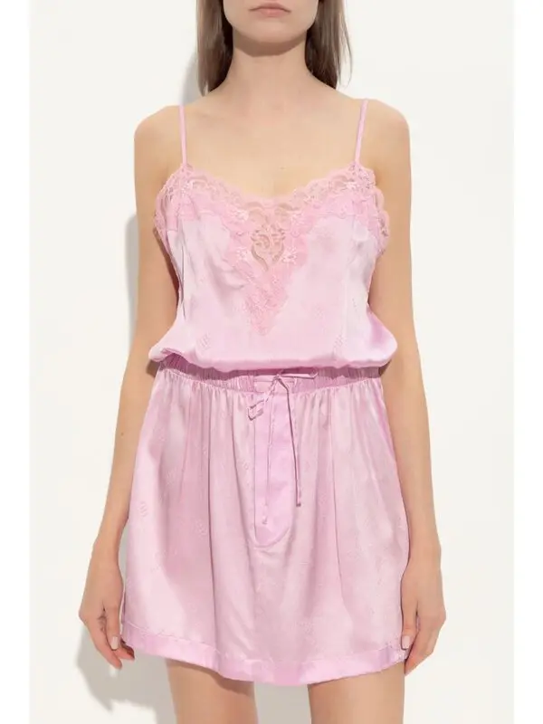 Balenciaga Monogram-jacquard Slip Dress