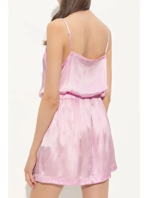 Balenciaga Monogram-jacquard Slip Dress