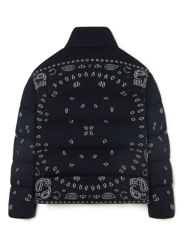 Alanui Bandana Jacquard Puffer Jacket - Blue