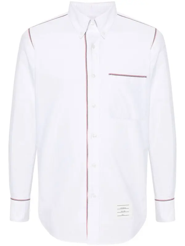 Thom Browne Rwb-trim Cotton Shirt