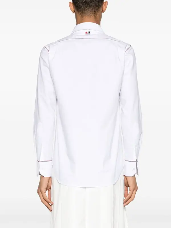 Thom Browne Rwb-trim Cotton Shirt