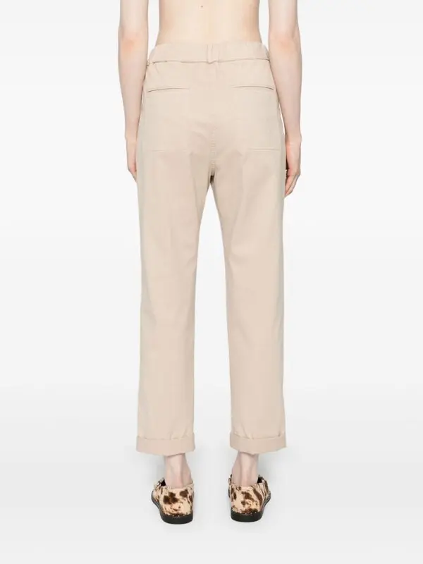 Peserico Cropped Tapered Trousers - Neutrals