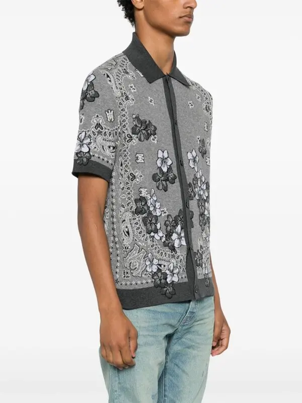 Amiri Floral-jacquard Knitted Shirt