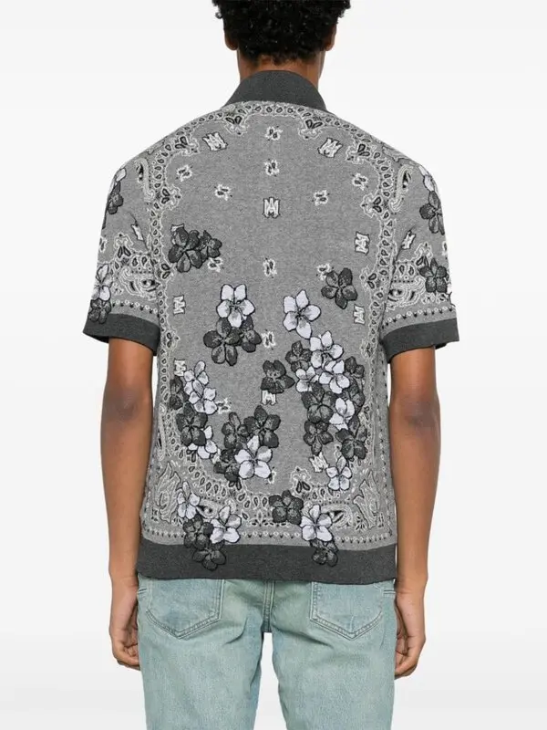 Amiri Floral-jacquard Knitted Shirt