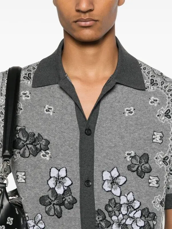 Amiri Floral-jacquard Knitted Shirt